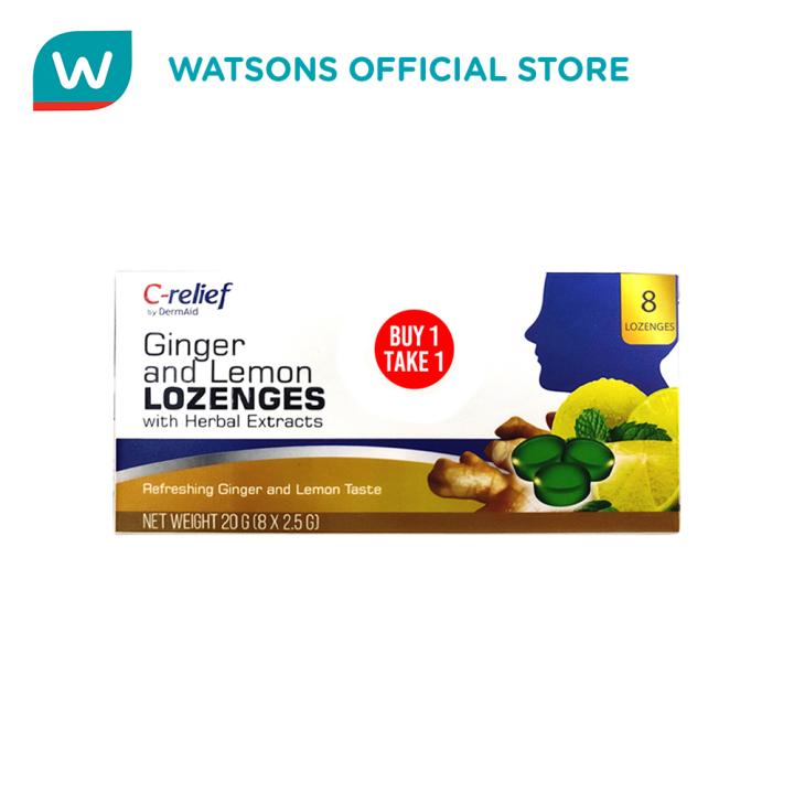 DERMAID C-Relief Ginger and Lemon Lozenges 8S | Lazada PH