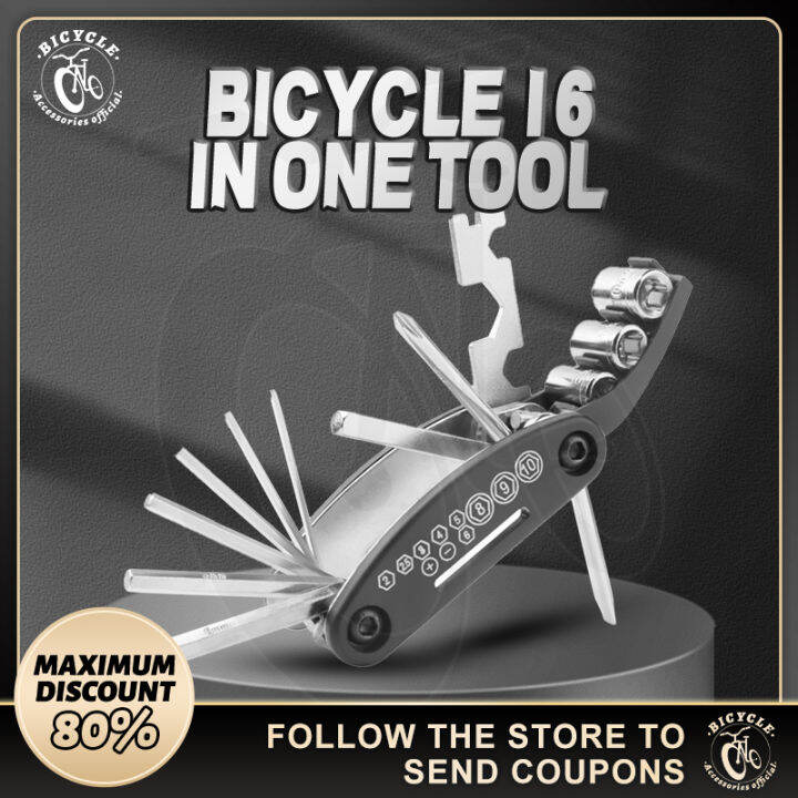 MTB Bike 16 in 1 Tools Road Bicycle Allen Wrench Pocket Tools Repair ...