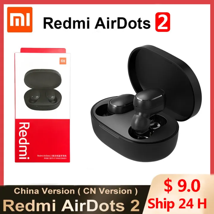 Hot Xiaomi Redmi Airdots 2 TWS Wireless Earphone Bluetooth AI Control ...