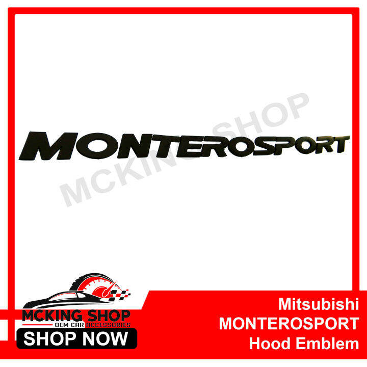 MONTEROSPORT Hood Emblem for Mitsubishi Montero (Matte Black) | Lazada PH