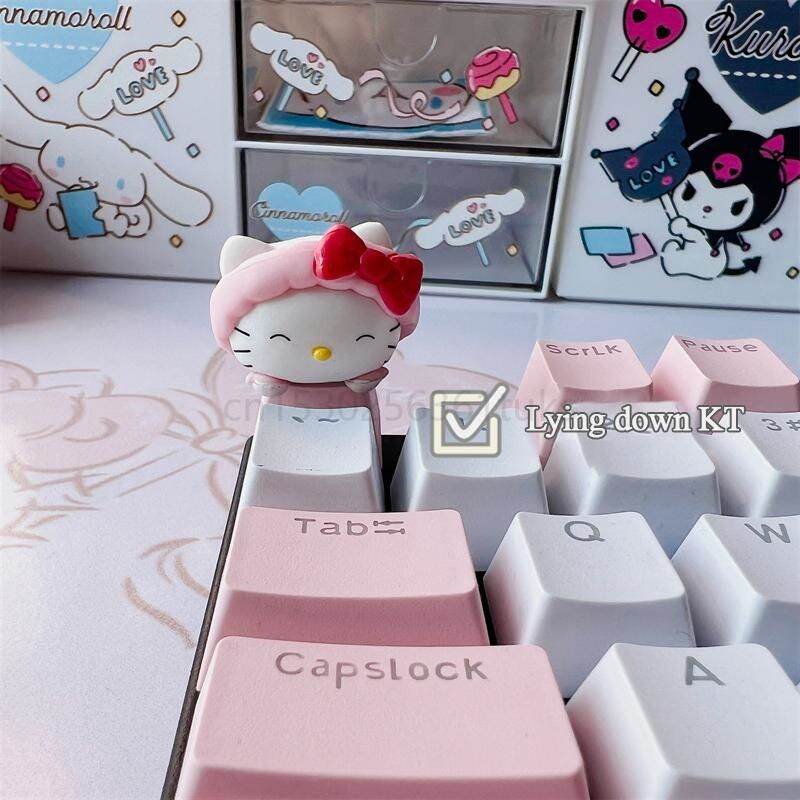 Sanrio Kawaii Cinnamorol Keycaps Mechanical Keyboard Caps Hello Kitty ...