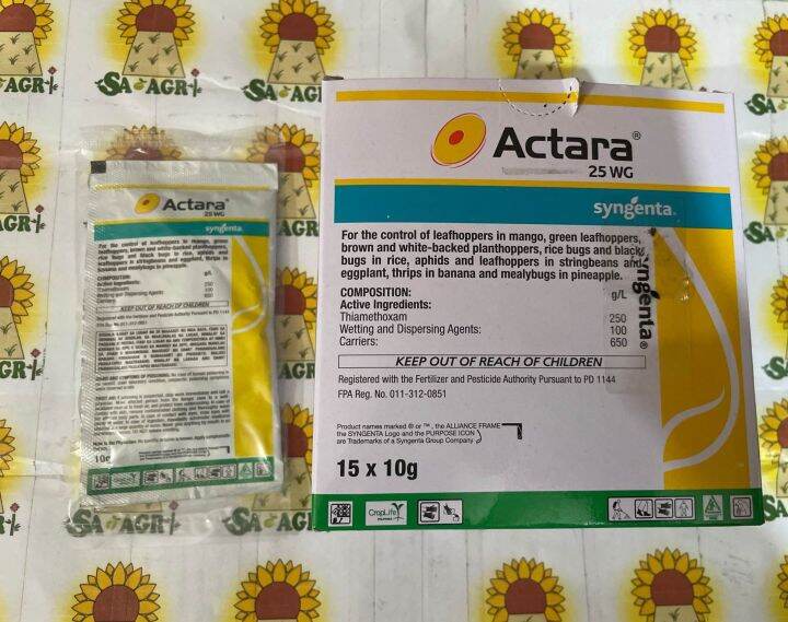 ACTARA 25WG (10 GRAMS) THIAMETHOXAM INSECTICIDE BY SYNGENTA | Lazada PH