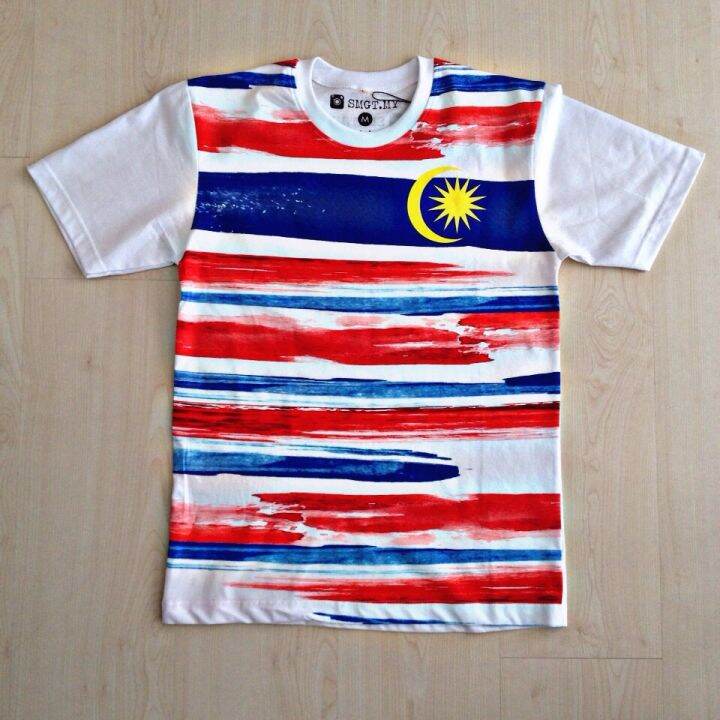 SMGT.MY Patriotik T-shirt - Baju Merdeka Bendera Malaysia Jalur ...