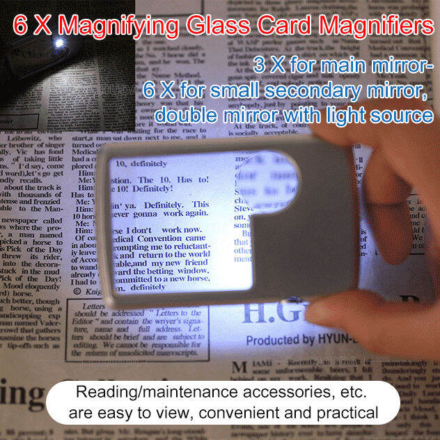 Super-Life Ultra-thin rectangular LED light magnifying glass/business ...