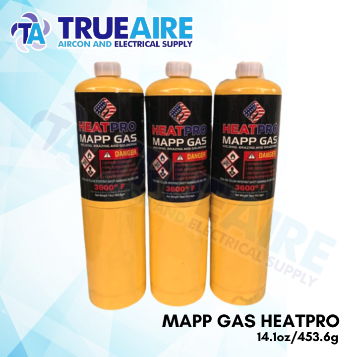 TRUE AIRE MAPP GAS HEATPRO DISPOSABLE CYL 3600ºF 14 1oz 453 6g | Lazada PH