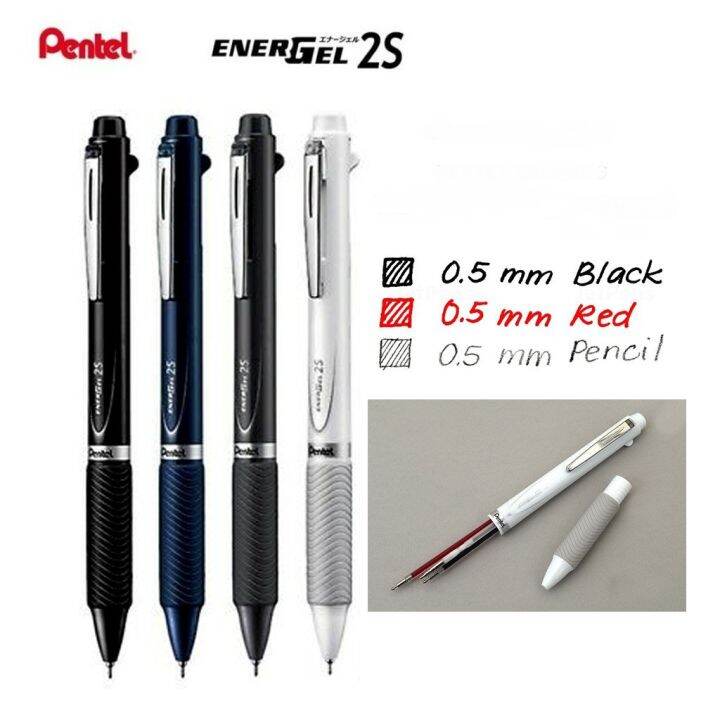 Pentel EnerGel 2S/3 Colours Multi-Function Gel Pen, 3-Ink / 2-Ink ...