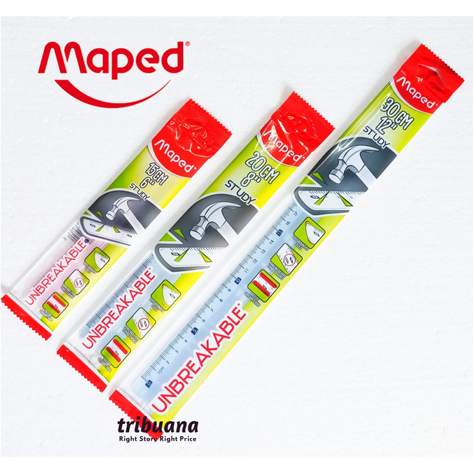 Penggaris MAPED Unbreakable Ruler 15 /20 /30 cm | Lazada Indonesia