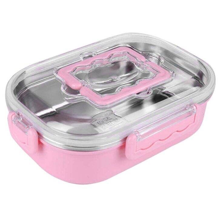 Stainless Steel Lunch Bento Box, Two Grid Hot Food Lunch Meal ...