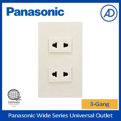 Panasonic Wide Series 2-Gang Universal Outlet | Lazada PH