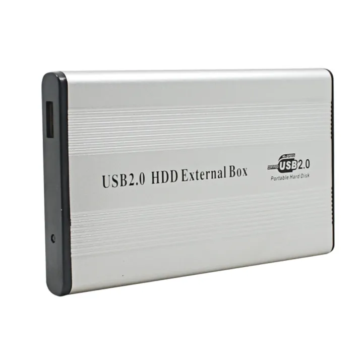 Aluminum Silver External USB 2.0 2.5 IDE Enclosure Container Hard Disk Driver HDD Box Apapter Up ...