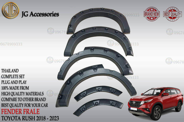 TOYOTA RUSH 2018 2019 2020 2021 2022 BUSHWACKER FENDER WITH BUTTONS ...