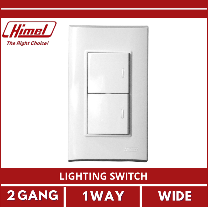 Switch 2 Gang - 1 Way, 10A, 250V Wide Series | Lazada PH