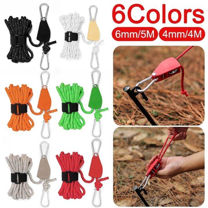 HSNNG Hanging Tools 4/5M Hanging For Tent Ratchet Hanger Camping Rope ...