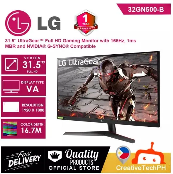 NEW LG Monitor 31.5'' UltraGear™ 32GN500-B Full HD Gaming Monitor with ...