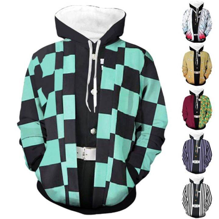 SIM Japanese Anime Demon Slayer:Kimetsu No Yaiba 3D Hoodie Sweatshirt ...