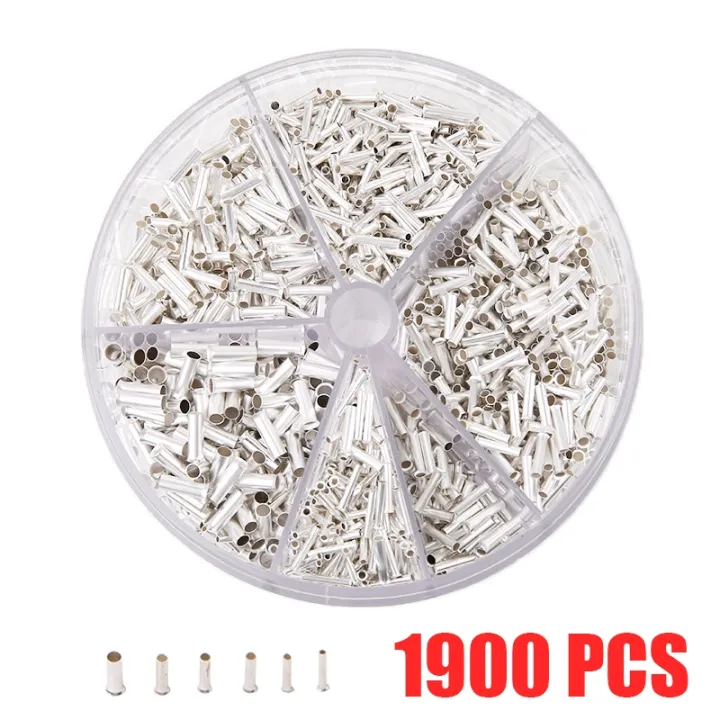 【A HOT】 1900pcs/box Durable Multi size Ferrules Non insulated Cable ...