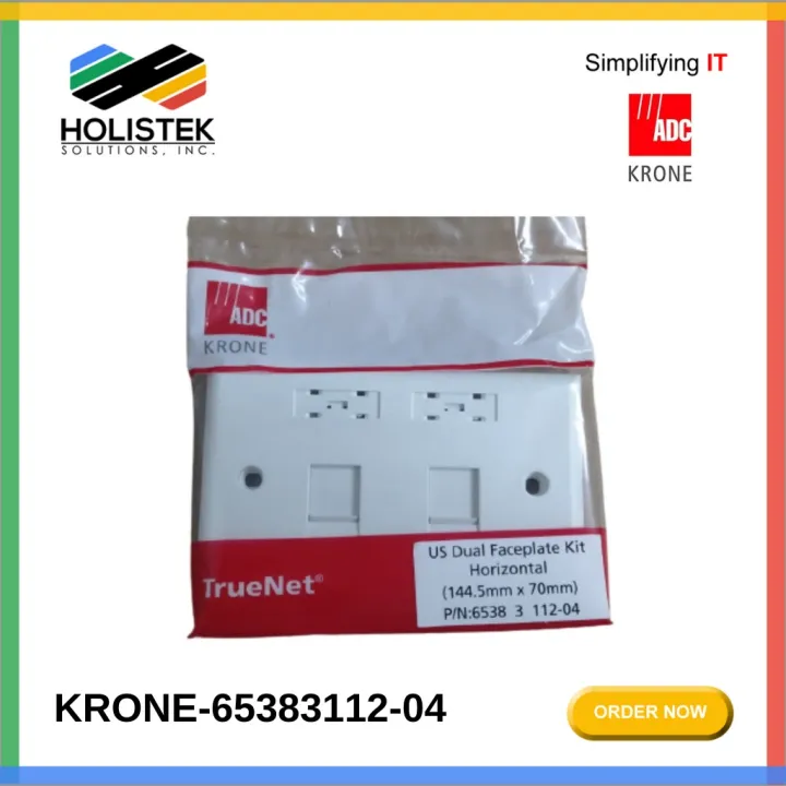 ADC KRONE DUAL FACEPLATE KIT HORIZONTAL (P/N: 6538 3 112)-04 | Lazada PH
