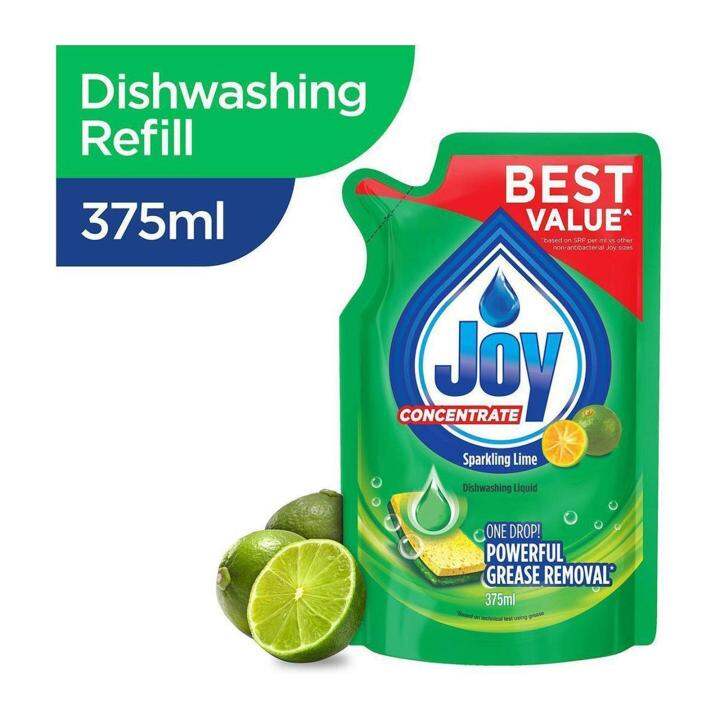 Joy Concentrate Sparkling Lime Dishwashing Liquid Refill 375ML | Lazada ...