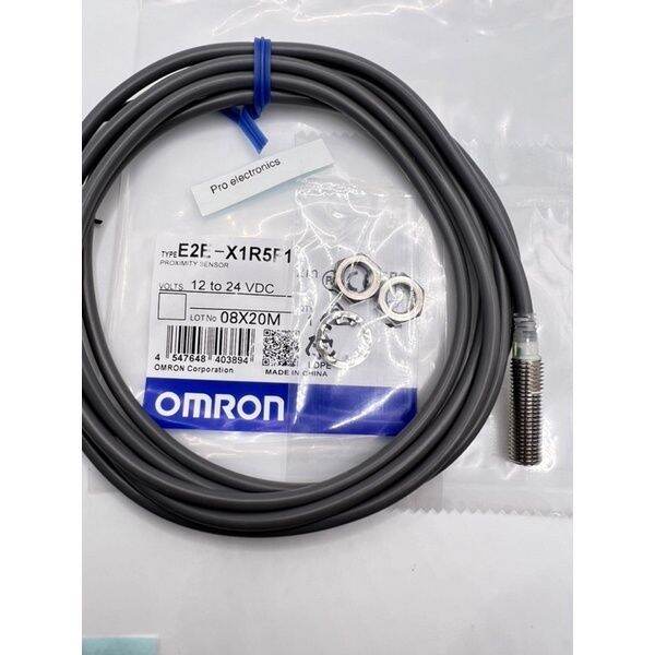 E2E-X1R5F1 2M - OMRON - Inductive proximity sensor - Ø8, Flush, 1.5mm Sn, PNP-NO, 12 - 24VDC ...