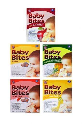 Baby Bites Rice Rusks All Flavour Banana 50g (24 rusks) | Lazada