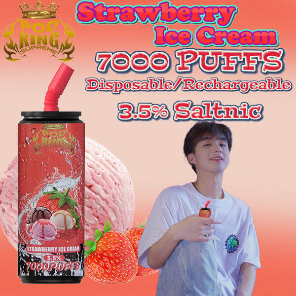 POD KING SUPREME Rechargeable Disposable PUFF PLUS 7000 Puffs ...