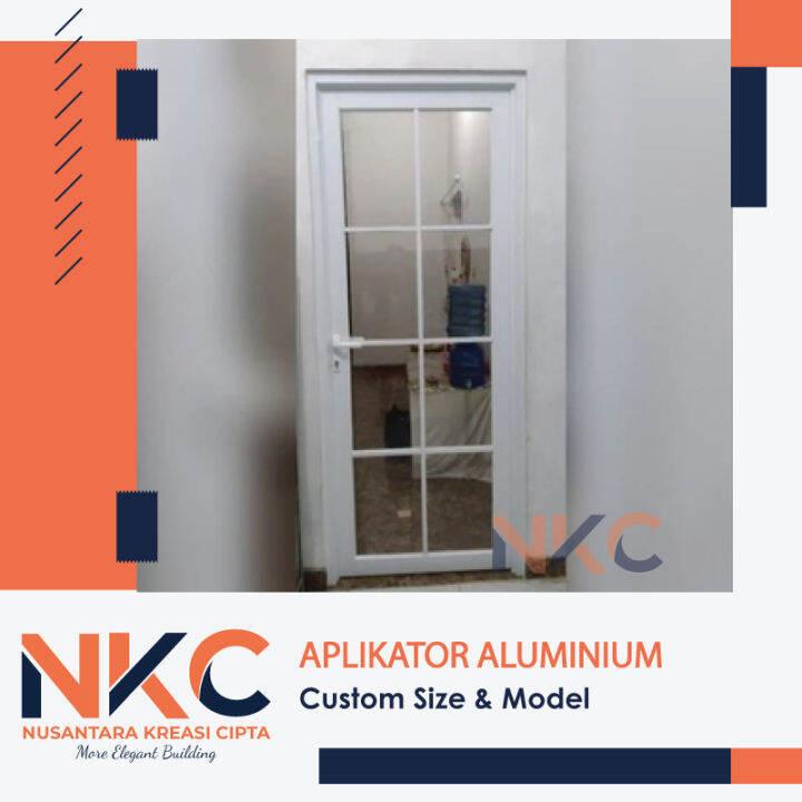 PINTU KACA SWING ORNAMEN ALUMINIUM L80XT200 CUSTOM UKURAN DAN WARNA ...