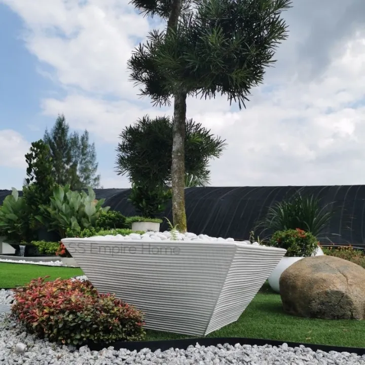 RICO Z3 Large Fibreglass Flower Pot Pasu Bunga Garden Taman Plant Pokok ...