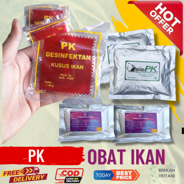Obat ikan PK Permanganas Kalikus 50gr Desinfektan Sterilisasi Ikan ...