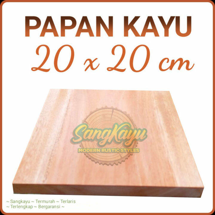 Kayu papan kayu 20x20cm talenan kayu tatakan nampan properti foto ...