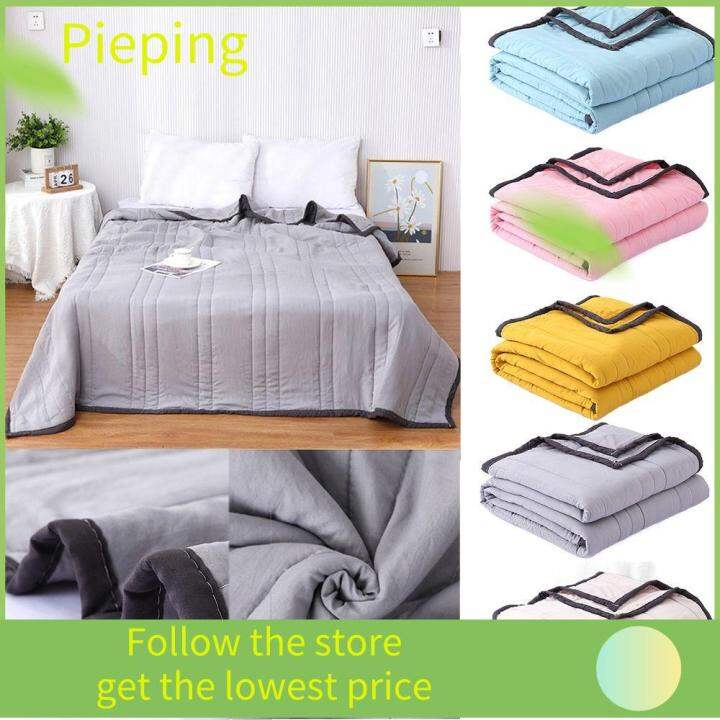 PIEPING ผ้าห่มผ้าคอตตอนซักระบายอากาศได้,น้ำหนักเบาสำหรับฤดูร้อนผ้าห่ม ...