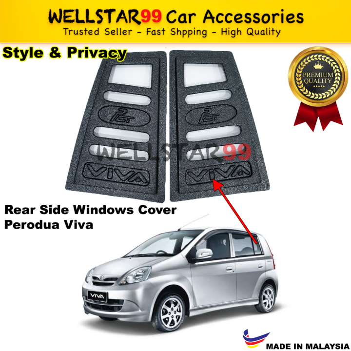 🇲🇾 Made Malaysia 🔥 Perodua VIVA Rear Side Window Triangle Mirror Cover ...