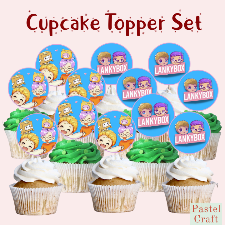 Lankybox 12 pcs/pack Customized Cupcake Toppers for Parties / Events ...