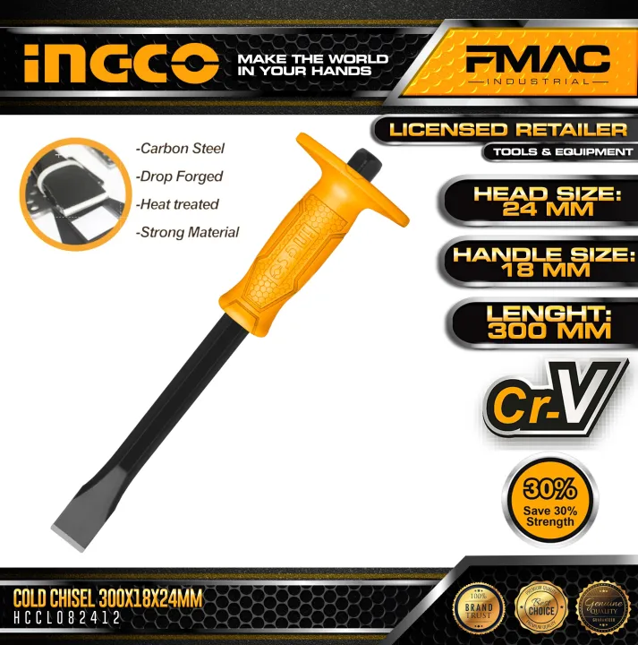 INGCO Cold Chisel 300x18x24mm HCCL082412 FMAC⭐⭐⭐⭐⭐ | Lazada PH