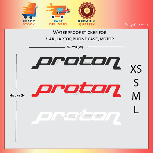 Proton car Sticker Reflective saga wira waja satria Stiker Kereta ...