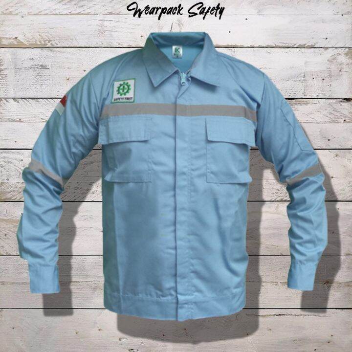 Wearpack Safety Biru Telor Asin Atasan Wearpack Lengan Panjang Seragam ...