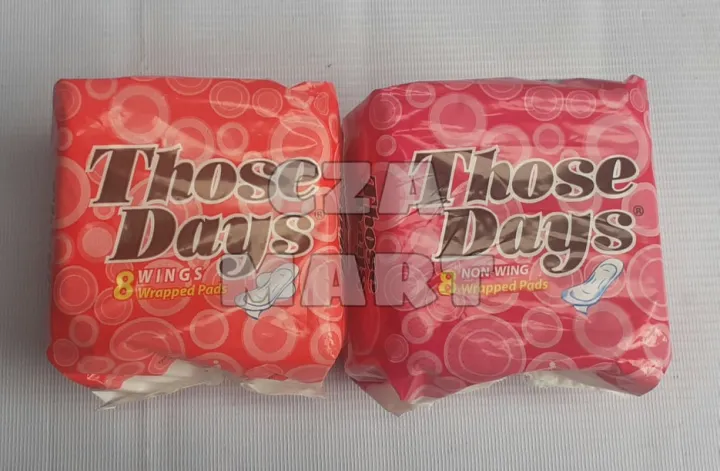 Those Days Feminine Napkins - Pack of 8 Individually-Wrapped Pads (With ...