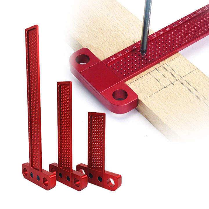 Professional Woodworking Ruler Aluminium Alloy Hole Positioning Metric ...