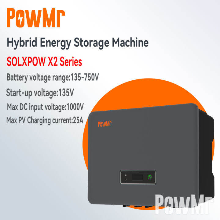 PowMr 4KW/5KW/6KW/8KW/10KW/12KW three-phase hybrid inverter hybrid ...