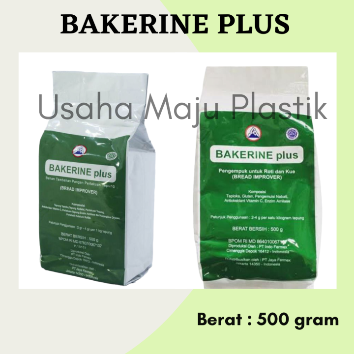 BREAD IMPROVER BAKERINE PLUS 500 gram / PELEMBUT ROTI bakerin | Lazada ...