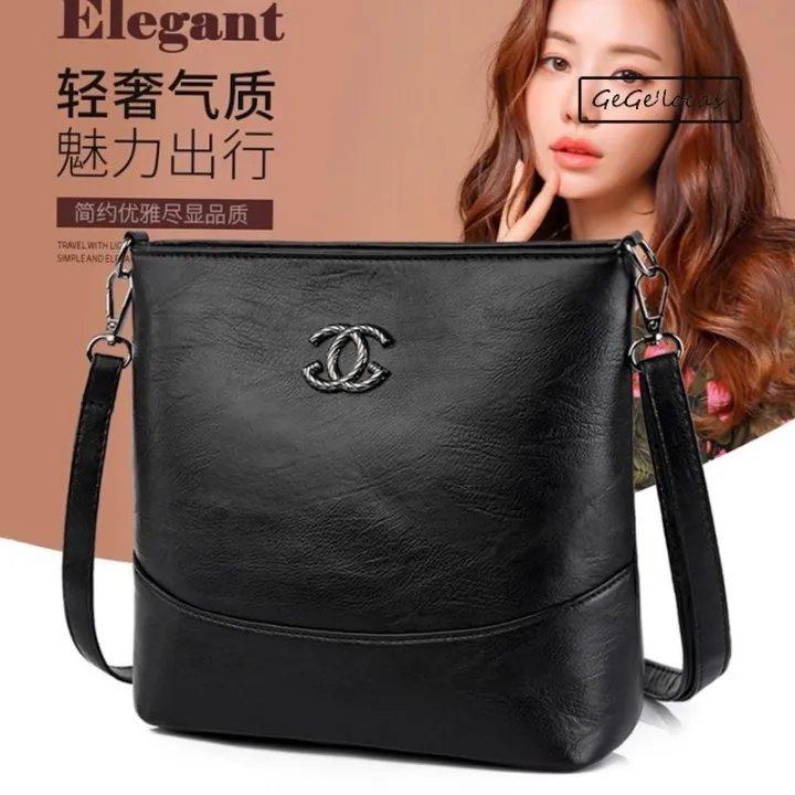 GeGe'locas 2021 newall-match leather texture shoulder messenger bag ...