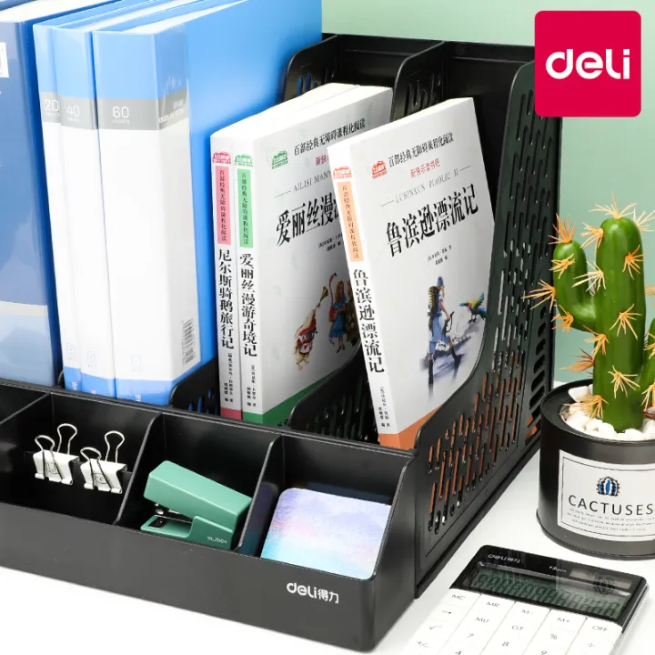 Deli file box storage box triple desktop finishing basket quadruple ...
