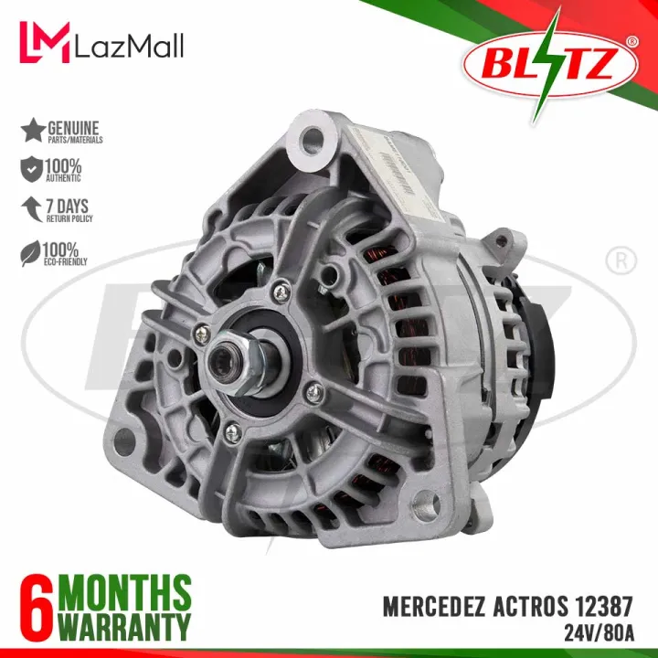 BLITZ ALTERNATOR ASSEMBLY MERCEDEZ ACTROS 12387 24V/80A 6 MONTHS ...