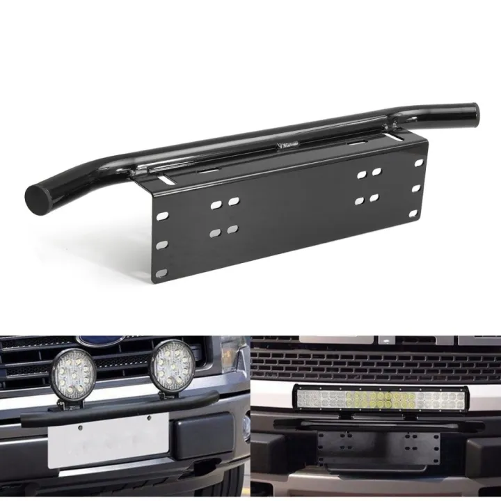 3 Row Holes 60CM LED Light Bar Holder Car License Plate Bracket Bumper ...