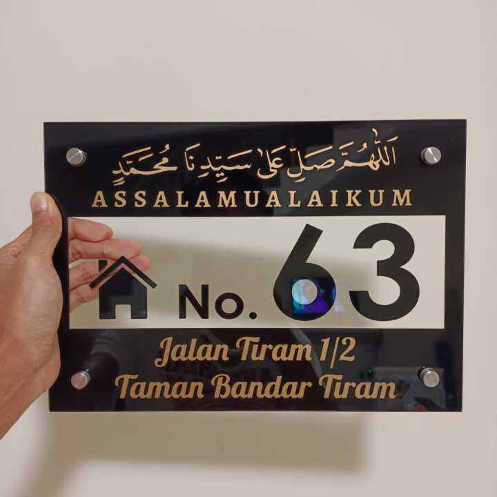 Home Signboard Nombor Rumah Alamat Rumah Home Signage Papan Tanda Plate ...