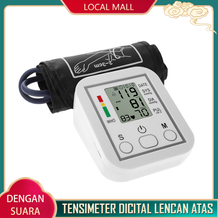 Tensimeter Digital Alat Cek Electronic Sphygmomanometer Otomatis Blood ...