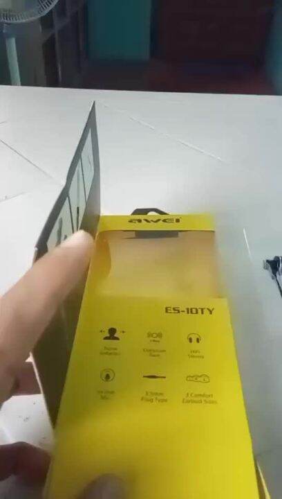 Awei ES-10TY สายหูฟังซูเปอร์เบสหูฟังโลหะ3.5มิลลิเมตรหูฟังสเตอริโอในหูชุดหูฟังพร้อมไมโครโฟนสำหรับ ...