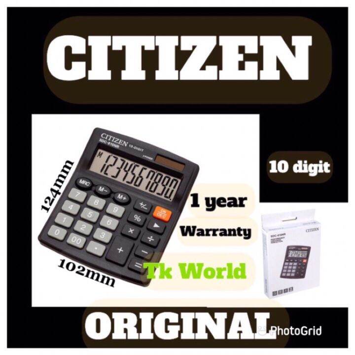 Citizen original 10 digit desktop calculator SDC-810NR SDC-810BN | Lazada