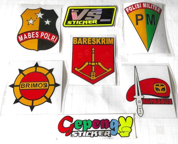 STICKER CUTTING ANGKATAN MABES POLRI BRIMOB BARESKIRM PM POLISI MILITER ...