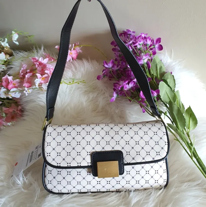 Zara Geometric Print Rectangular Shoulder Bag | Lazada PH