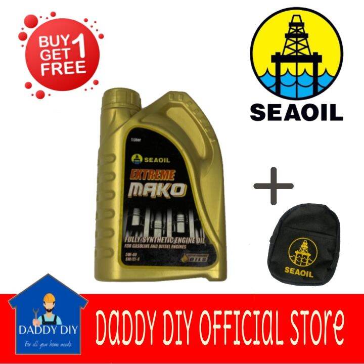 Seaoil Extreme MAKO Fully Synthetic Engine Oil 5W-40 SM/CI-4 | Lazada PH